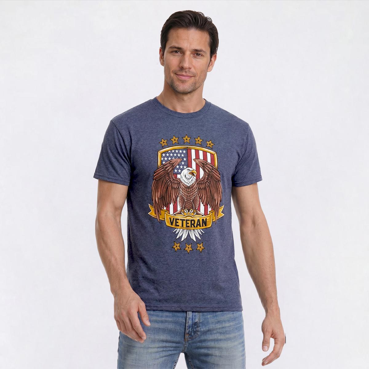 Click here for Mens Home of the Brave Shield Eagle Graphic Tee prices